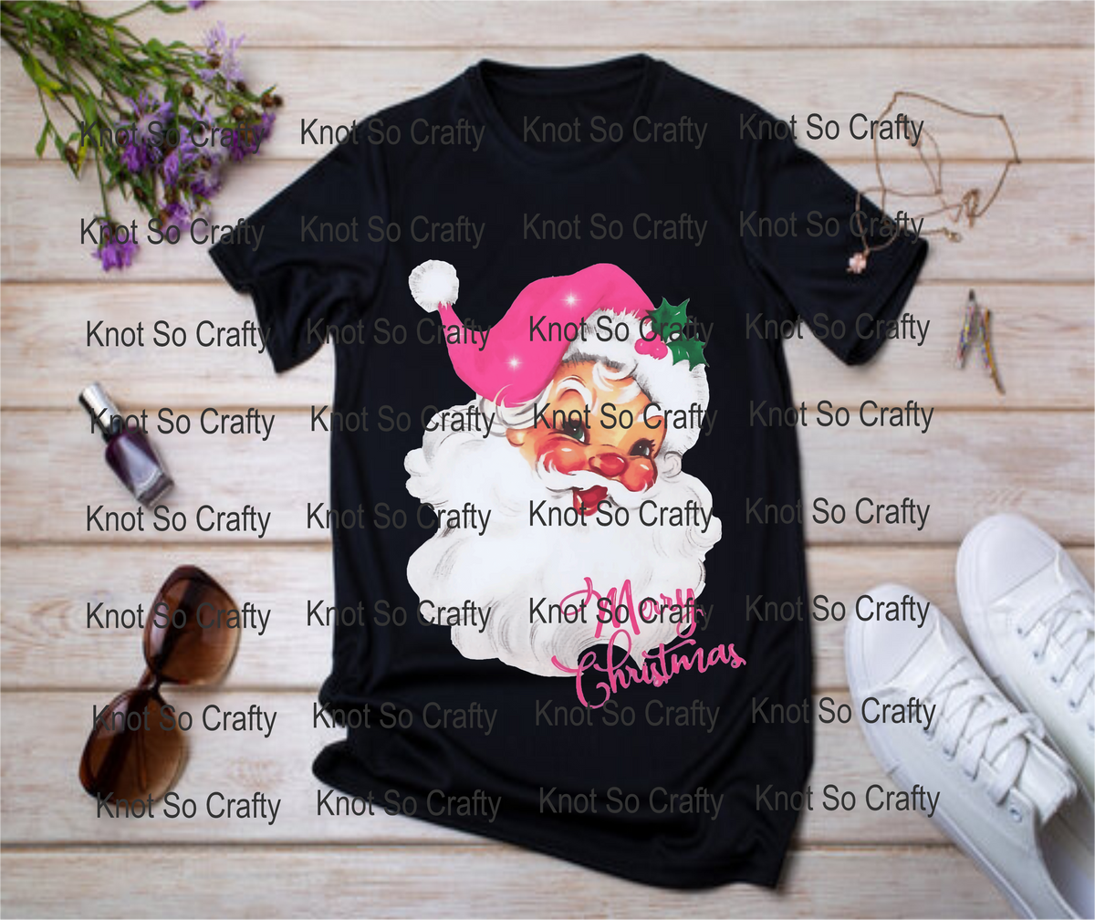 12542> pink Santa - christmas – Knot So Crafty